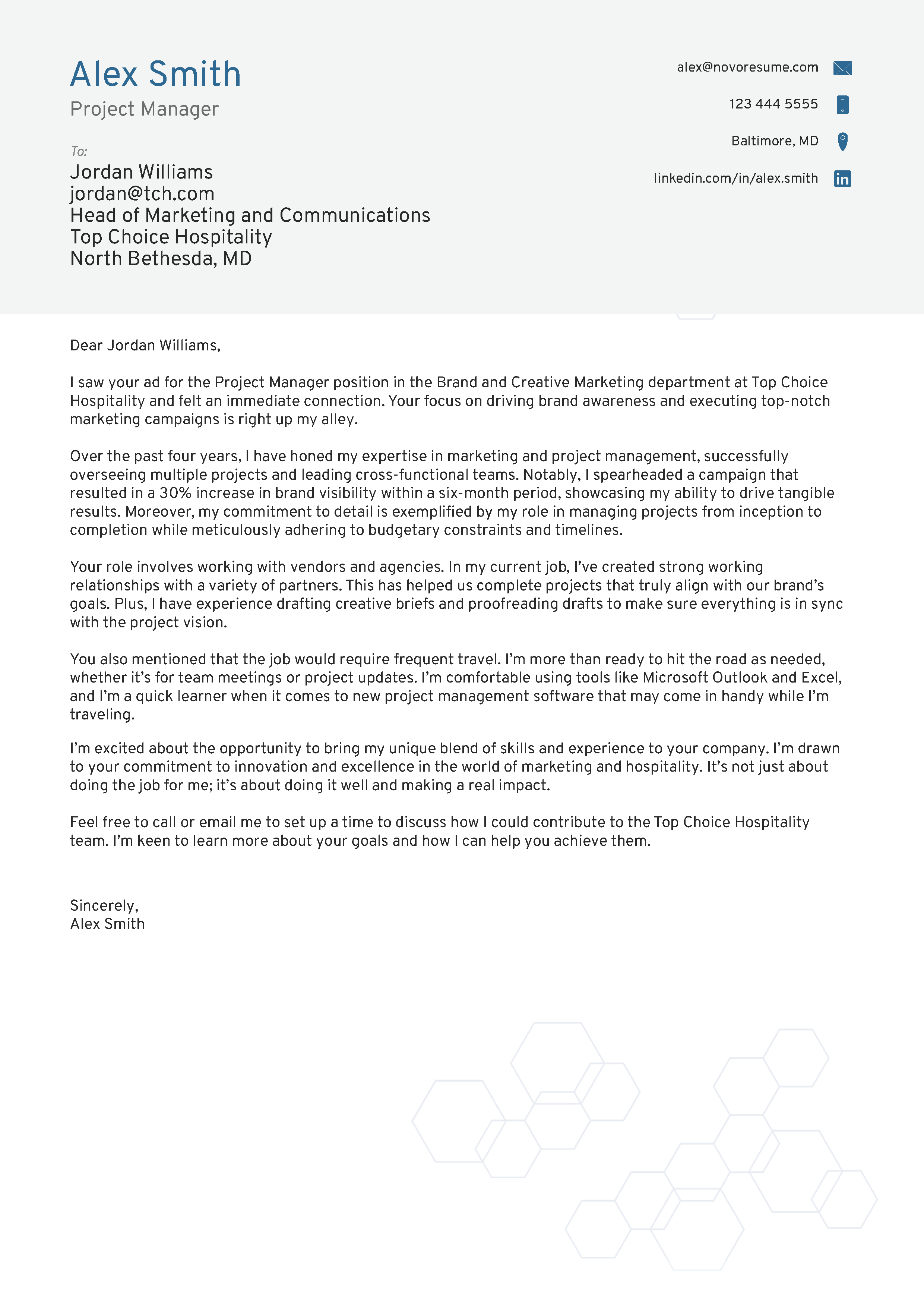 Well Written Cover Letter Samples